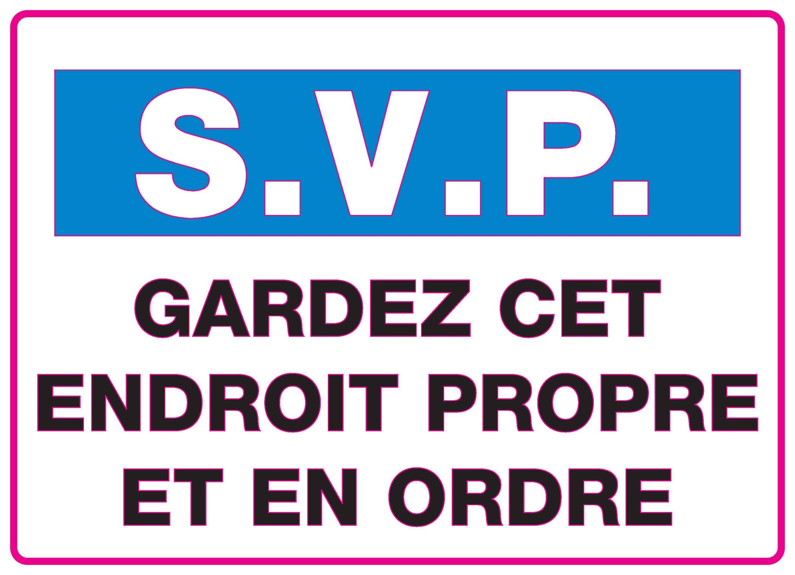 Panneaux NORME OSHA SVP Gardez Cet Endroit Propre Et En Ordre Panneaux NORME OSHA SVP Gardez Cet Endroit Propre Et En Ordre