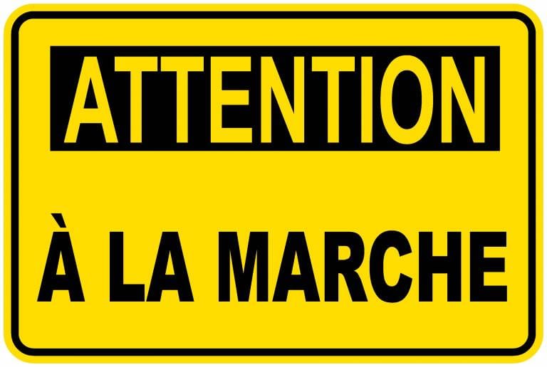Panneaux NORME OSHA : Attention : à la marche | Signel Services